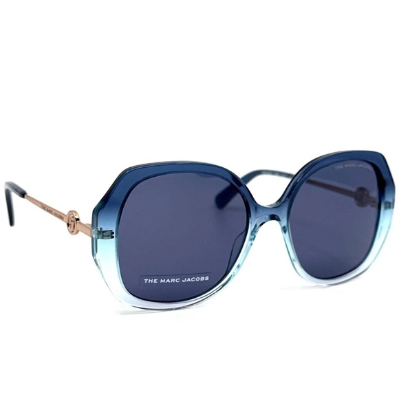 Marc Jacobs | Accessories | Marc Jacobs Blue Gold Square Sunglasses ...